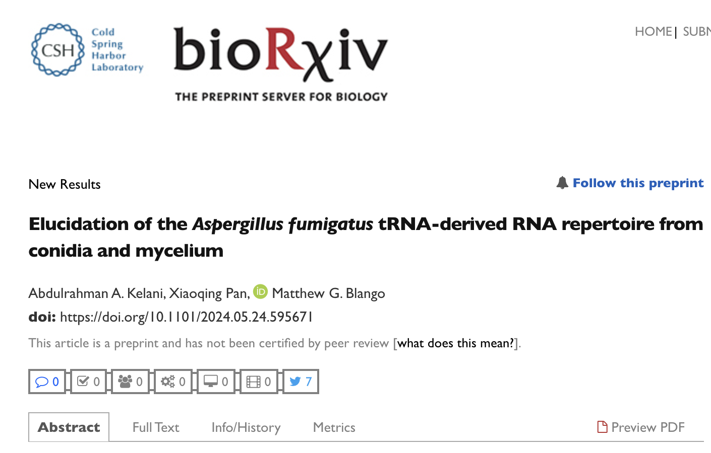 New preprint coming your way! | The Blango Lab